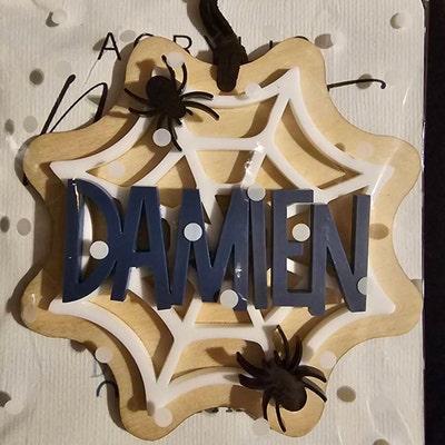 Spider Web Tag Trick or Treat Bag Halloween Basket Tag Boo Basket Tag ...