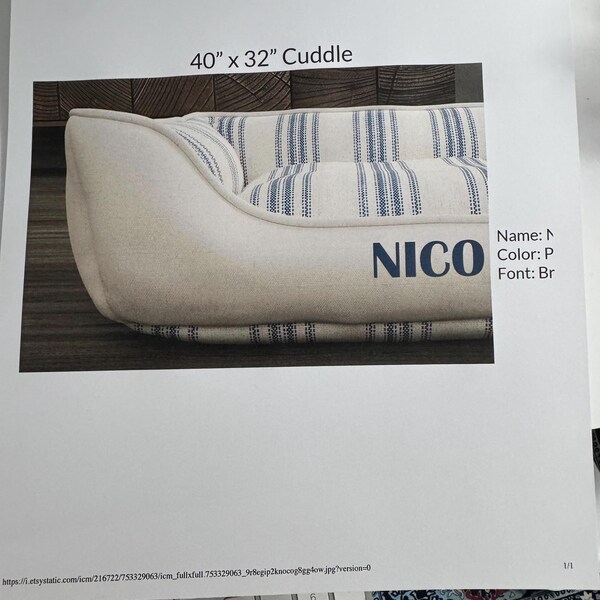 Custom Size Built-in Cabinet Dog Bed, Fiberfill or Memory Foam Seat ...