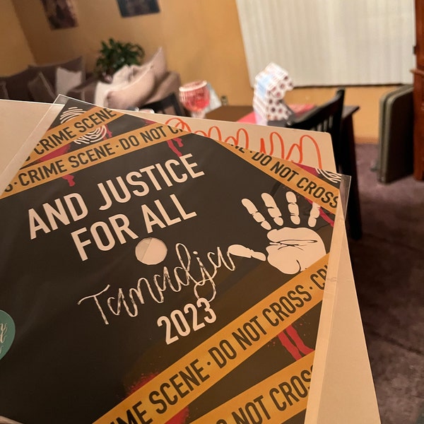 Custom "crime Scene" Criminal Justice Graduation Cap Topper - Etsy