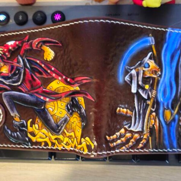 Fallout, Power Armor, Hand Tooled Wallet, Carved Wallet, Bifold Wallet ...