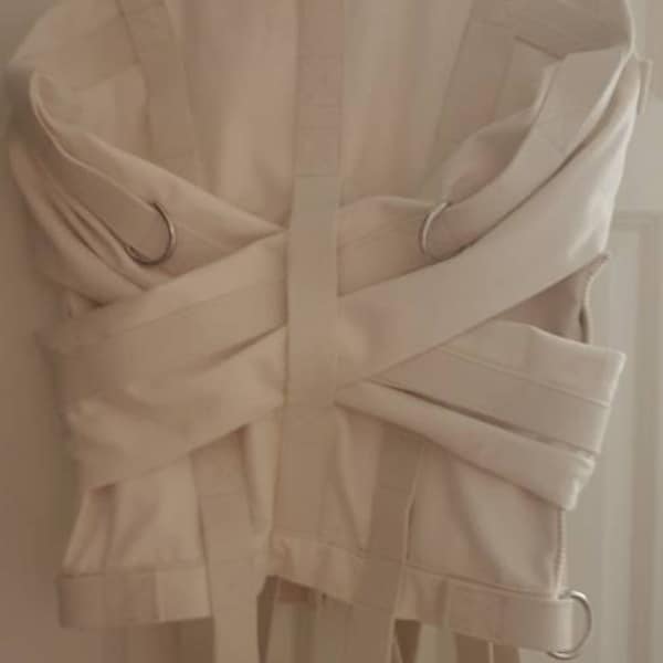 Heavy Duty Straitjacket - Central or Sides Crotch Strap / Canvas Fully ...