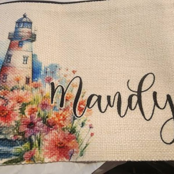 Personalized Lighthouse Bag, Lighthouse Beach Wristlet, Retro ...