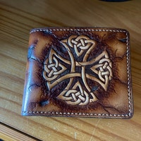 Leather Wallet, Tiger Wallet, Hand-tooled Leather Wallet, Passport ...