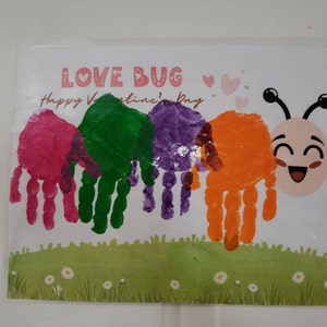 I Love You Poem Footprint Handprint Art Craft, Valentine's Day Craft ...