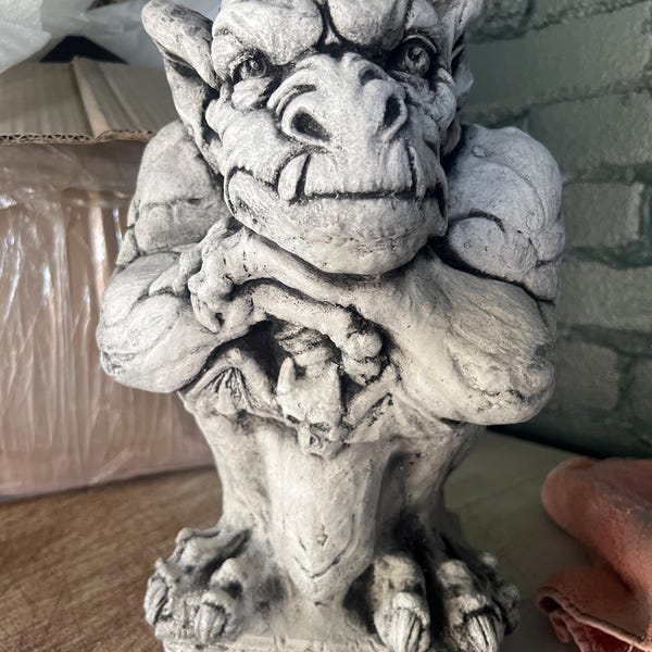 Troll Shows It's Ok, Concrete Troll, Funny Troll, Decoration for the ...