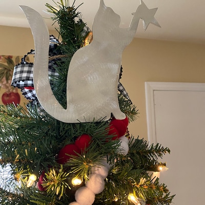 Kitty Cat, Cat Christmas, Tree Topper, Wreath Decor, Holiday Decoration ...