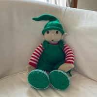 Jingle Jangle the Elf PDF Knitting Pattern Download - Knitted Flat ...