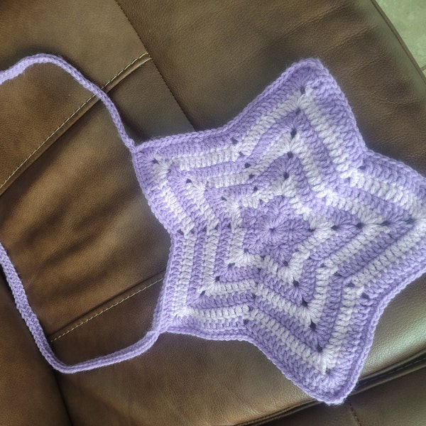 CROCHET PATTERN - Starburst Bag Y2K Crochet Star Tote Bag Crochet ...