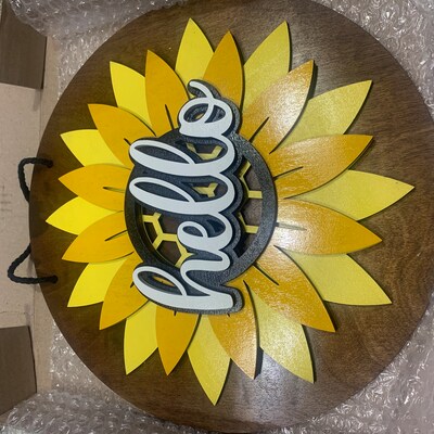 Hello Sunflower Home Decor Multiple Sizes Available - Etsy