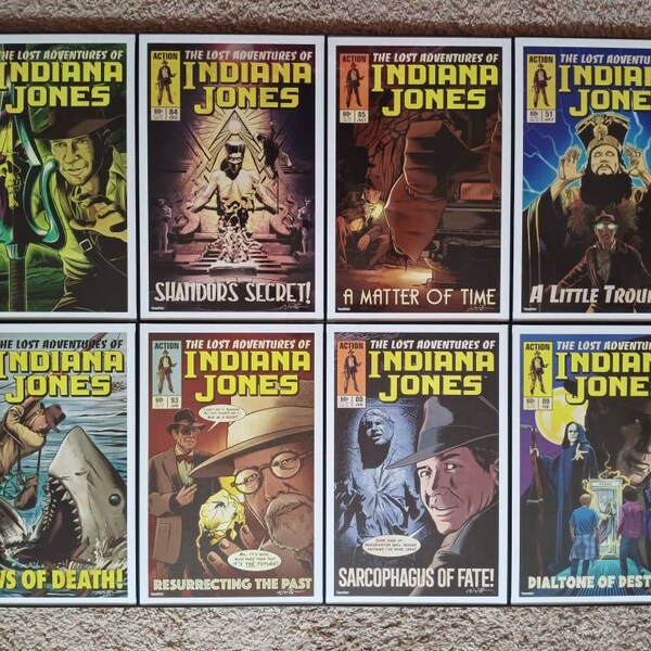 Vintage Indiana Jones Comic Cover Art Tribute Featuring Doc Savage Man ...