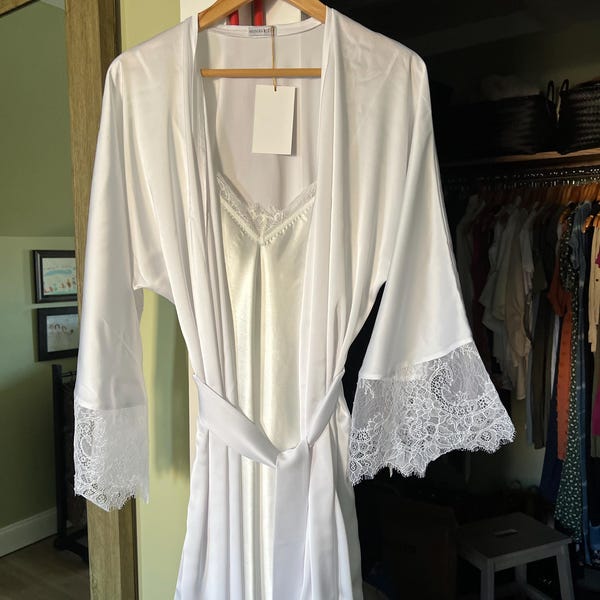 Long Lace Robe , Black Boudoir Robe, Long Silk Robe, Black Robe ...