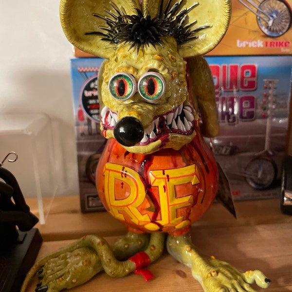 Rat Fink Double Bird Custom Hand Painted Resin OOAK 8 Tall - Etsy
