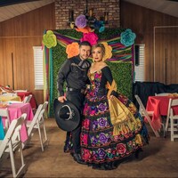 Colorful Chiapas Style Dress. Custom-made Hand Embroidered Cultural 2 Piece Outfit. Quinceañera ...