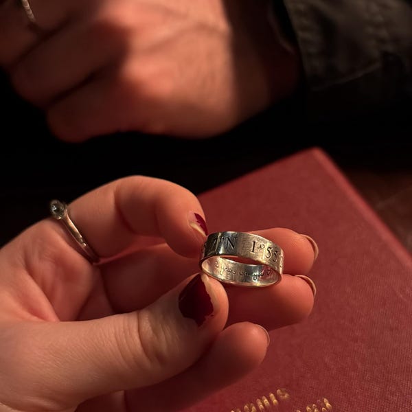 Personalized Engraved Handwriting Ring • Wide Handwriting Band • Custom ...