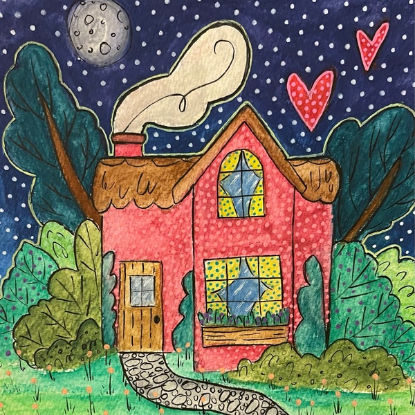How to Draw A Cozy Forest | Digital Step-by-step Drawing Guide PDF - Etsy