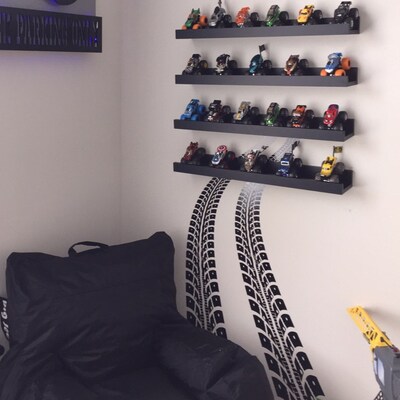 Tire Track Wall Vinyl Decal Car Track Wall Vinyl Sticker Home - Etsy