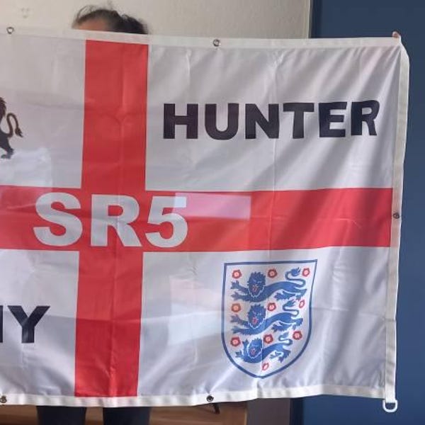 England Football Flag Personalised Custom Printed Euros - Etsy UK