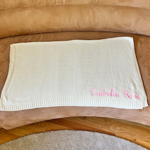 Embroidered Name Baby Blanket / Soft Custom Personalized Baby Blanket ...
