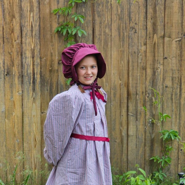 Prairie Bonnet Pdf Pattern and Tutorial Sizes 7 to 11 Years Young Girls ...