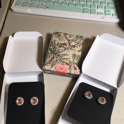 Earring Box Template, Earring Display Box SVG, Keychain Gift Box DXF ...