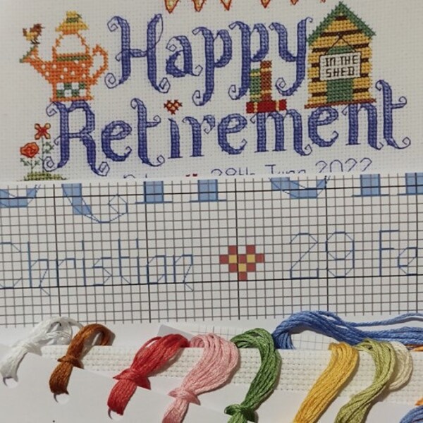 Happy Retirement - Customisable Cross Stitch CHART or KIT - Etsy
