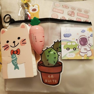 Rabbit & Bear Sticky Notes Kawaii Notes Cute Stationery | Etsy