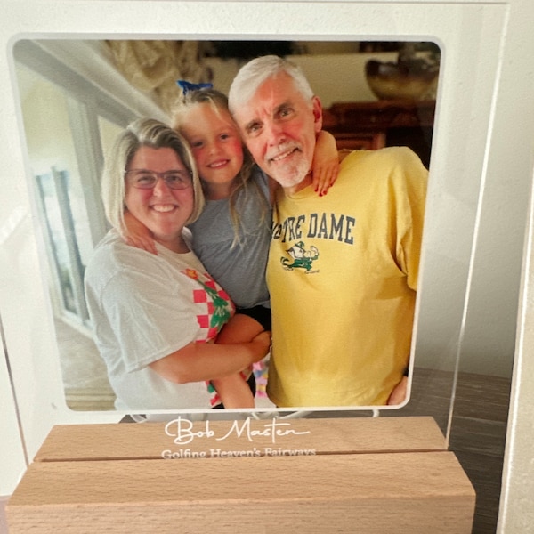 Acrylic Picture Frame With Light, Personalized Stand, Christmas Gifts ...