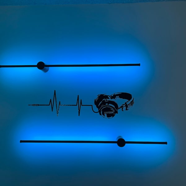 Headphone Vinyl Wall Sticker - Music Art Dj Diecut Weatherproof Decal ...