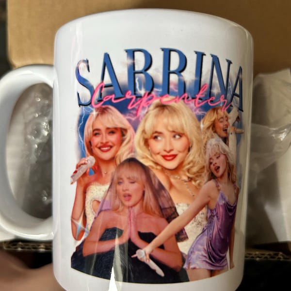 Sabrina Carpenter Bootleg Rap Design - 11oz Ceramic Mug - Short N Sweet ...