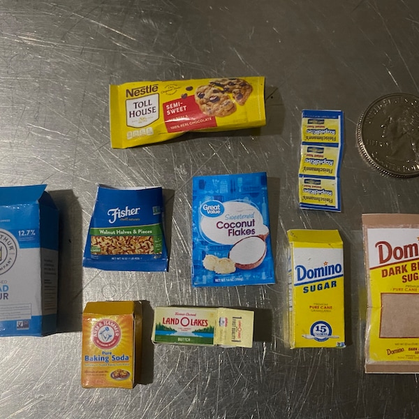 Printable Miniature Baking Packages for Dollhouse, Model or Diorama - Etsy