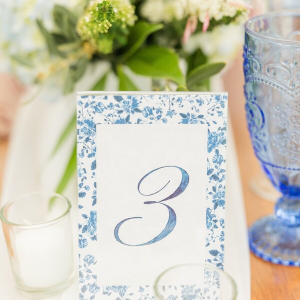 Emerald Green Wedding, Green Table Numbers, Watercolor, Printable Table ...
