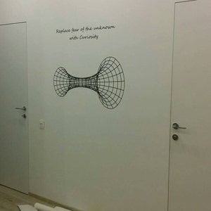 Wormhole Wall Decal WITH QUOTE Design Mural Interior Design | Etsy