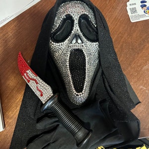 Ghostface Bling Crystal Rhinestone Scream Mask - Etsy