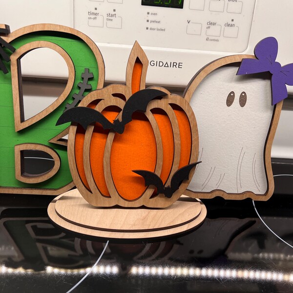 Halloween Laser Files, Halloween BOO Shelf Sitter, Pumpkin Ghost ...