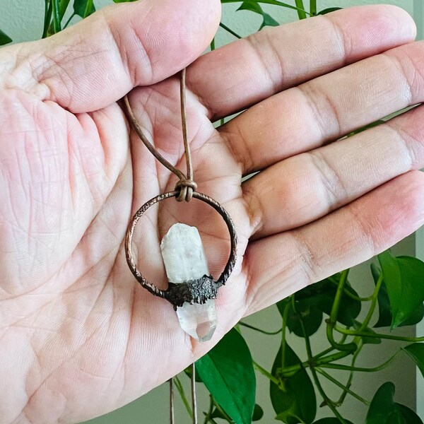 Crystal Mushroom Necklace | Cottagecore Pendant, Raw Crystal Jewelry ...
