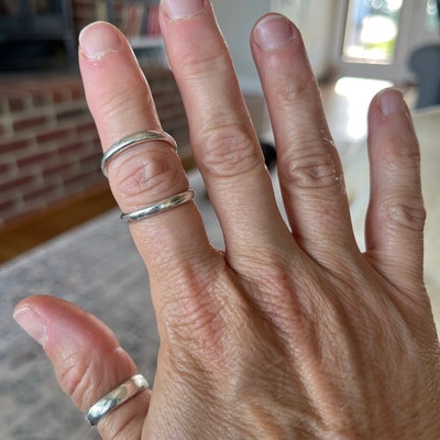 Arthritis Rings, Silver Splint Ring, Adjustable Ring for PIP or DIP ...