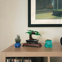 Bulbasaur pintado y maceteros extraños con suculentas/cactus vivos Dos ...