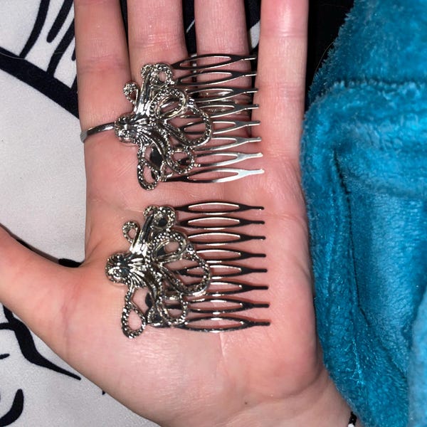 Gothic Dragon Hair Grips, Silver Dragon Bobby Pins, Set of Two Dragon ...