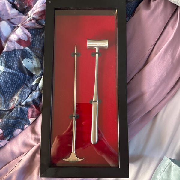 Lobotomy Orbitoclast & Hammer Surgical Medical Tools Shadowbox With ...