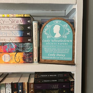 Personalized Laser Engraved Birch Wood Library Street Sign Bookshelf ...