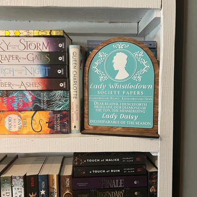 Personalized Laser Engraved Birch Wood Library Street Sign Bookshelf ...