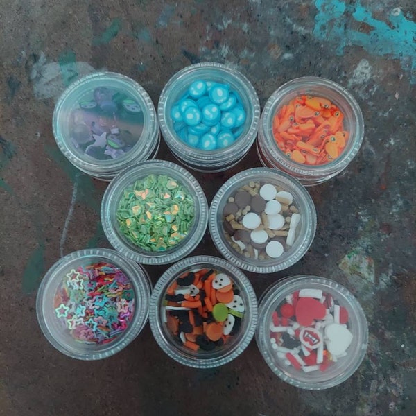 Graveyard Ghoulies Halloween Polymer Sprinkles Mix, Spooky Faux ...