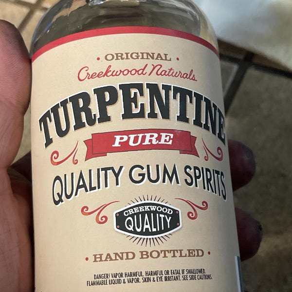 100% Pure Gum Spirits of Turpentine - American Made! NOT Imported ...