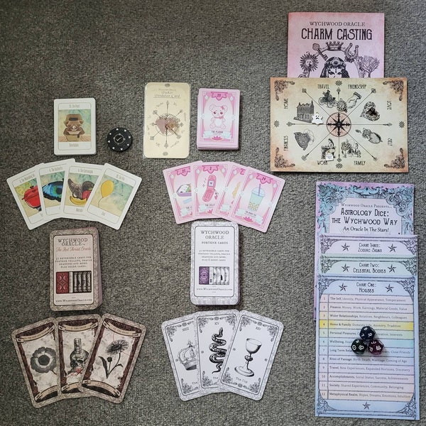 Red Thread Pocket Oracle Deck for Oracle, Tarot Work, Affirmations Etc ...