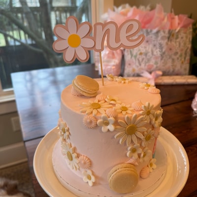 Daisy Cake Topper, Flower One Cake Topper, Daisy 1st Birthday Party ...