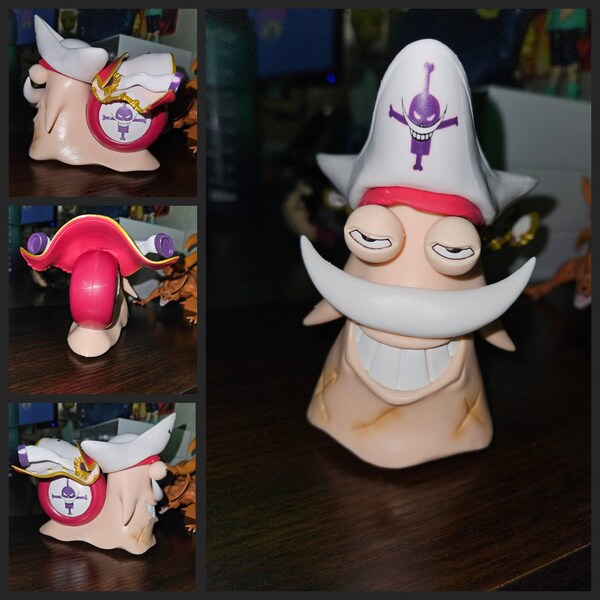 One Piece Transponder Snail Figure, Anime Toy Figurine Monkey D. Luffy ...