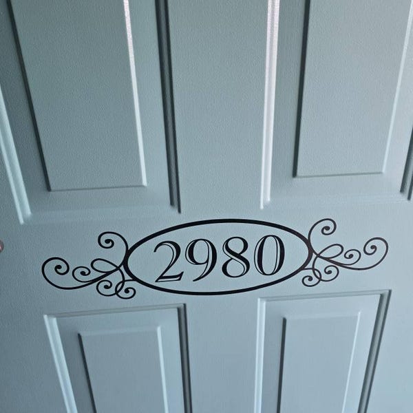 House Numbers Front Door Vinyl Lettering Decal Sticker #D01 - Etsy
