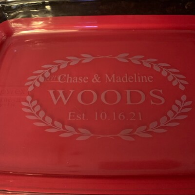 Custom Personalized Casserole Dish Pyrex Baking Dish Engraved Name ...