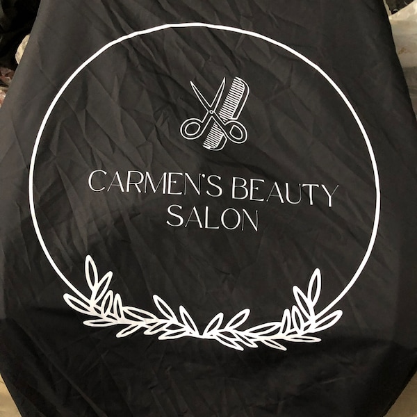 Personalized Cutting Cape With Your Logo Sublimation Beauty Capes ...