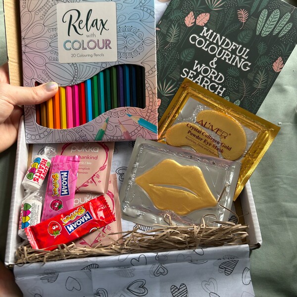Adult Colouring Book Gift Set, Mental Health Box, Distraction Box ...